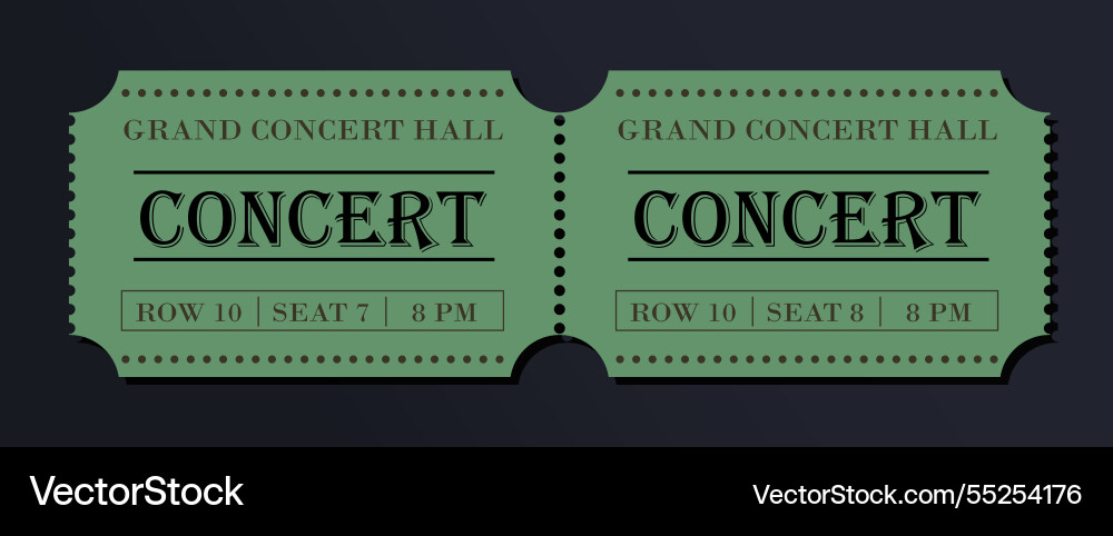 Concert ticket Royalty Free Vector Image - VectorStock
