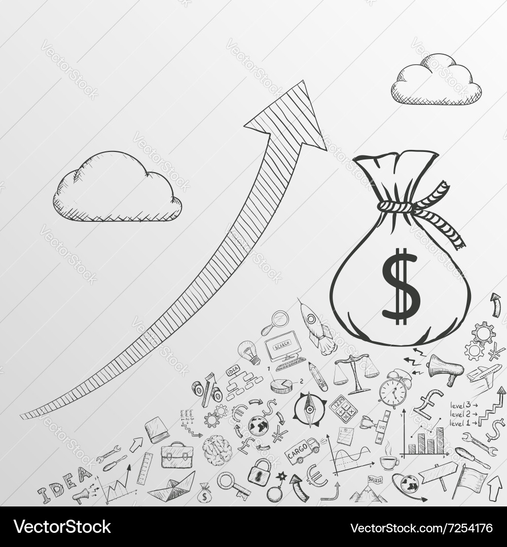 Increase profits stock Royalty Free Vector Image