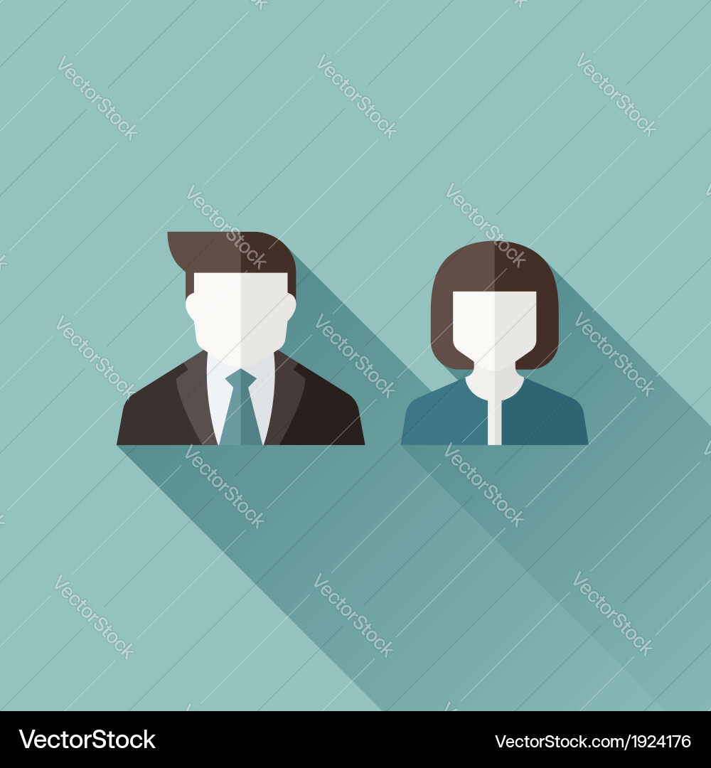 Male and female user icons Royalty Free Vector Image
