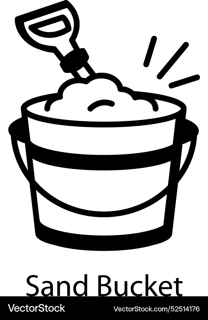 Sand bucket Royalty Free Vector Image - VectorStock