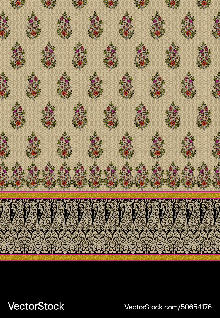 Textile digital design fabric print wallpaper Vector Image