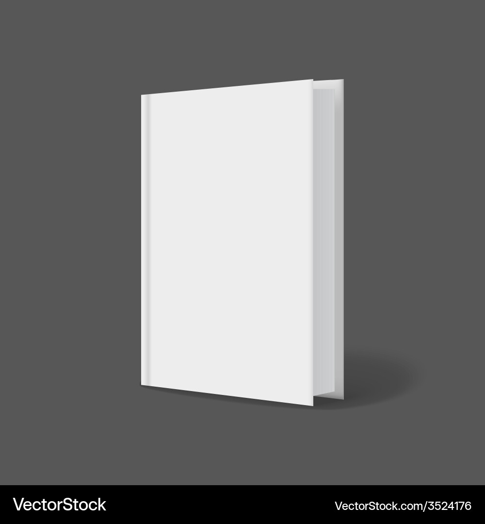 Vertically standing template books on a gray Vector Image
