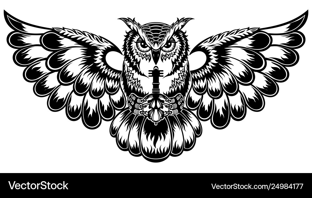 Bird owl Royalty Free Vector Image - VectorStock