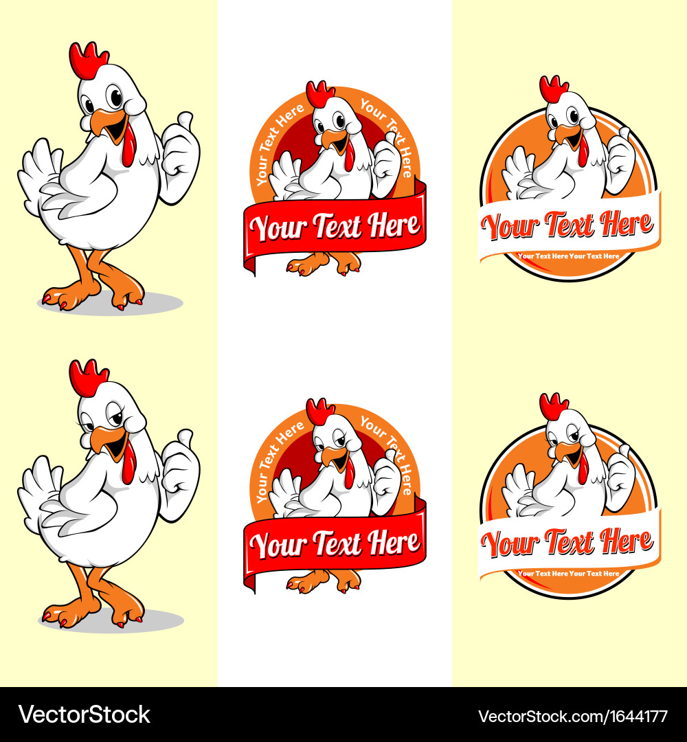 Chicken mascot Royalty Free Vector Image - VectorStock