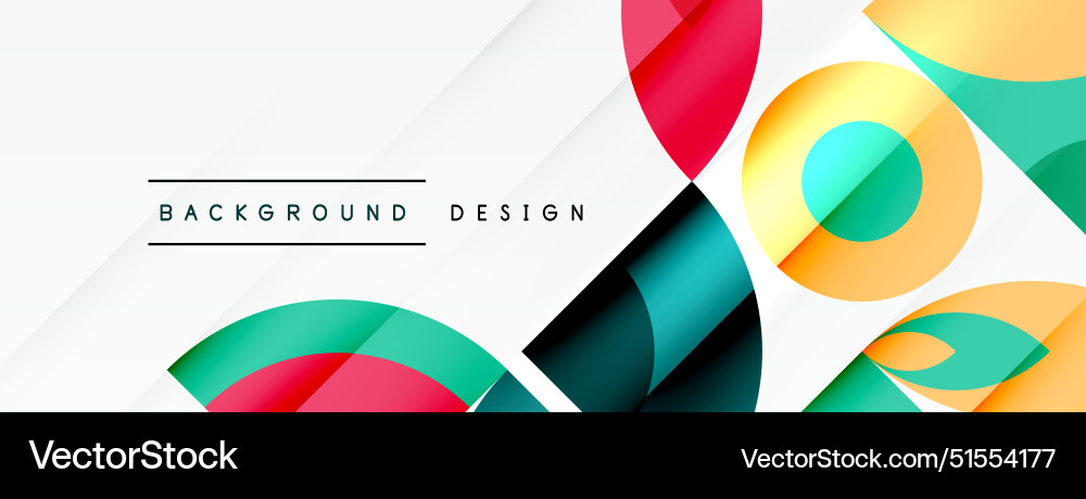 Circles and petals geometric beautiful abstract Vector Image