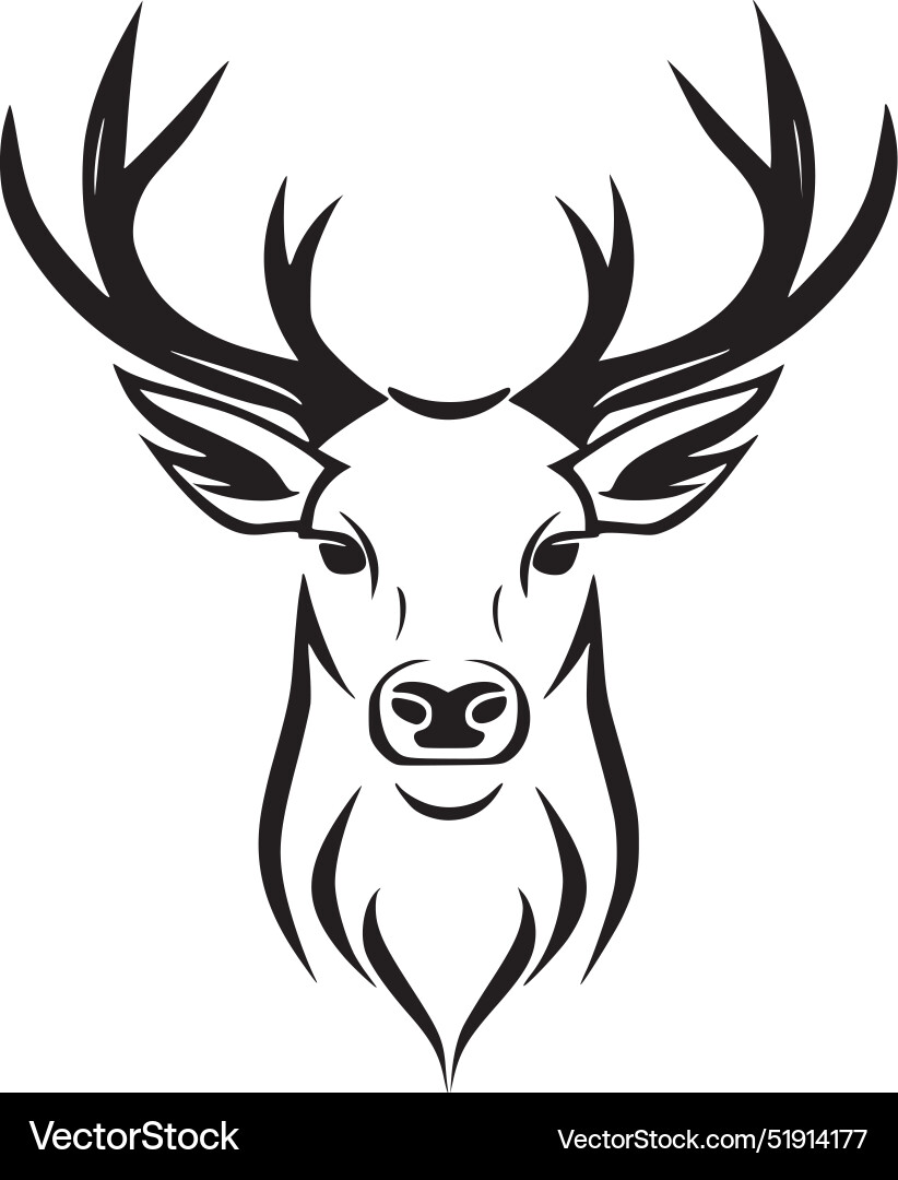 Dear - black and white Royalty Free Vector Image