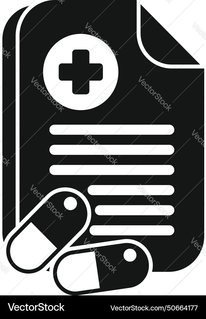 Drugs patient recommendation icon simple Vector Image