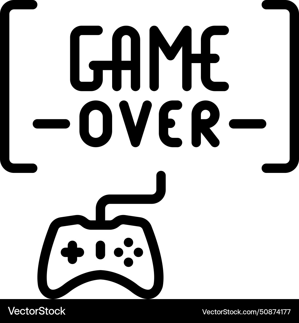 Game over Royalty Free Vector Image - VectorStock