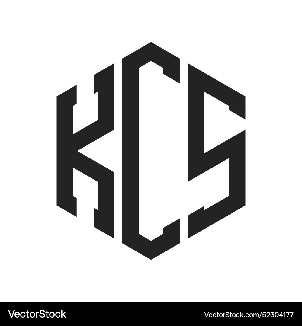 Kcs logo design initial letter kcs monogram logo Vector Image