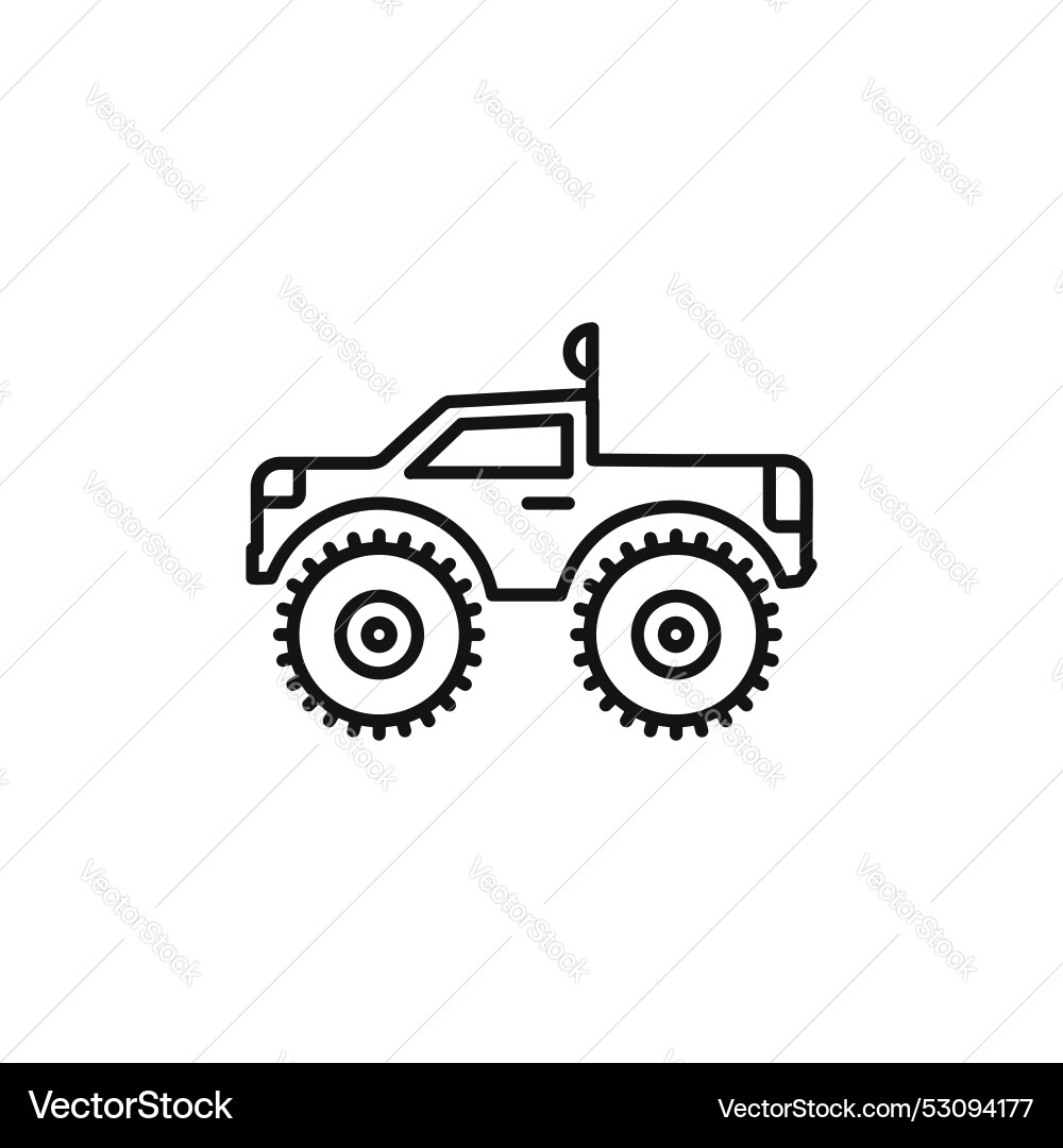 Monster truck icon isolated on white background Vector Image