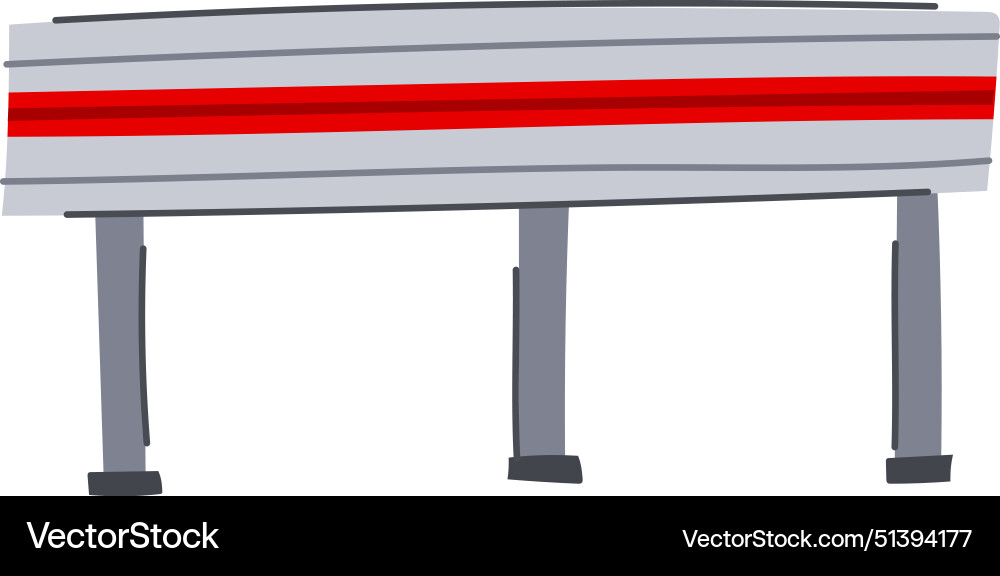 Rail guard rails cartoon Royalty Free Vector Image
