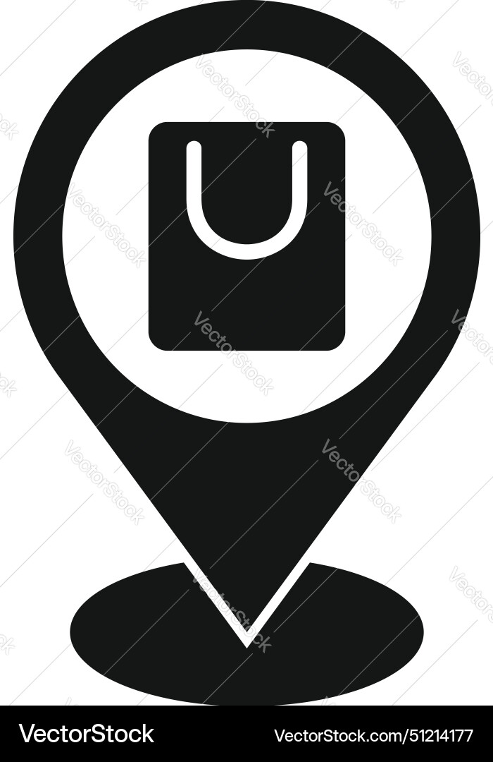 Store locator map pin icon simple near Royalty Free Vector