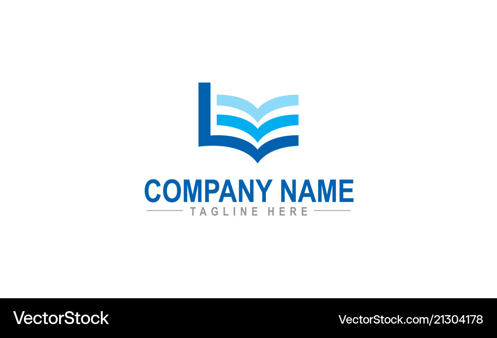 Book abstract education logo Royalty Free Vector Image