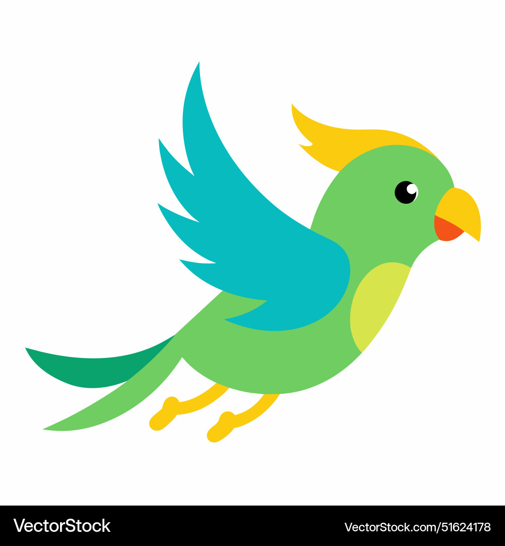 Budgerigar parrot runs icon Royalty Free Vector Image