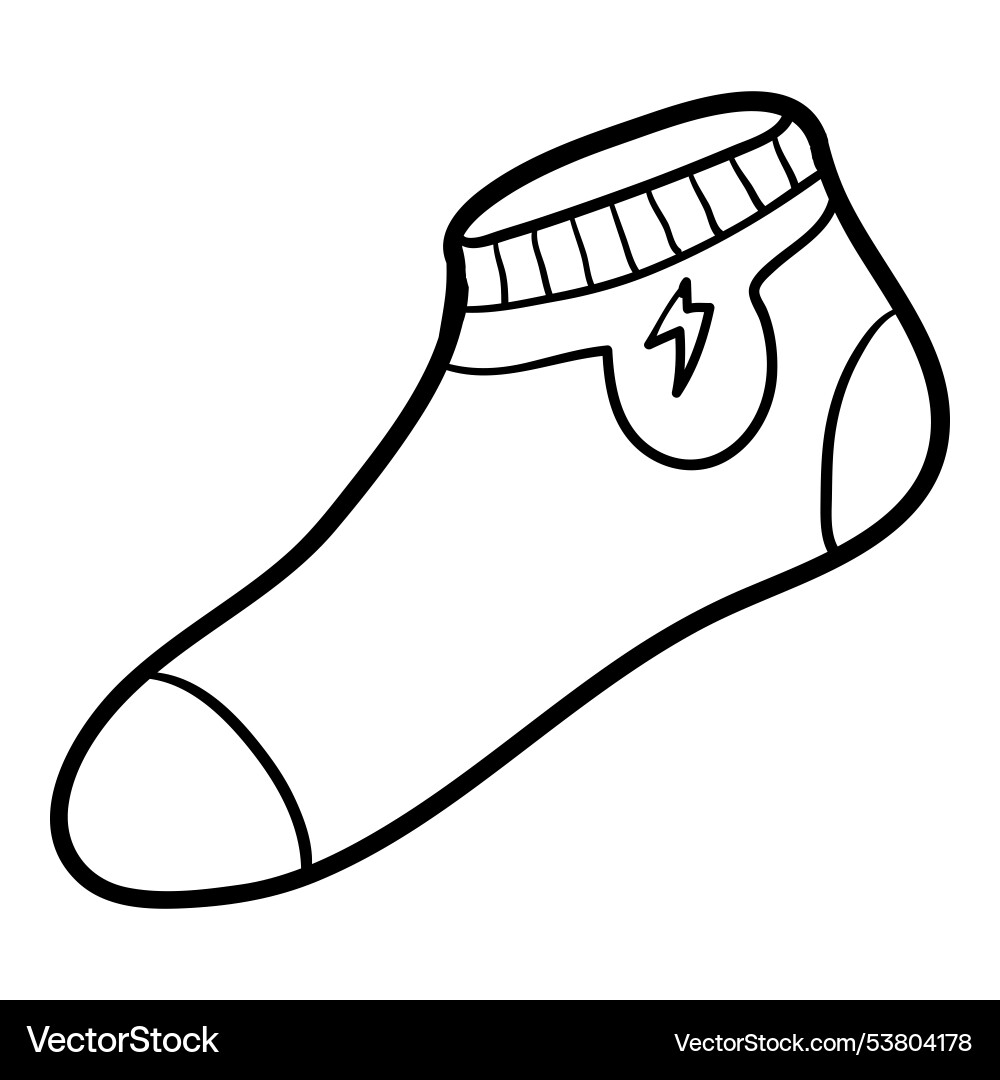 Coloring book for sock Royalty Free Vector Image