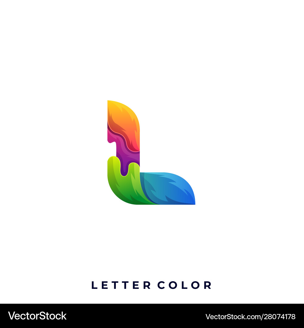Letter l design template Royalty Free Vector Image