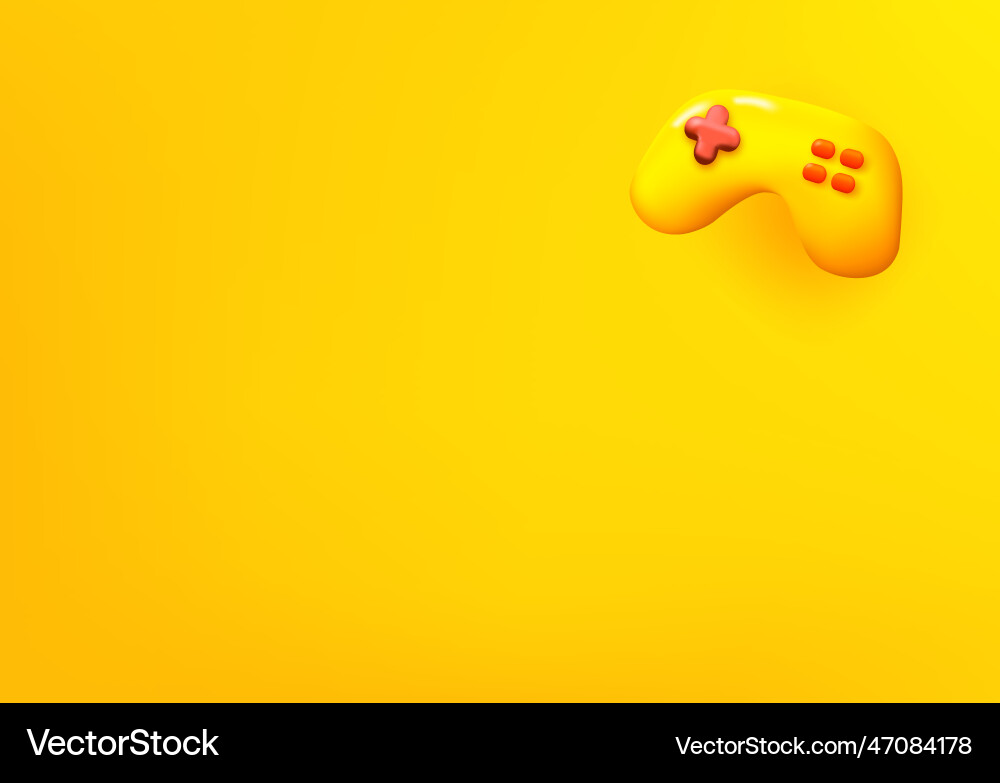 Wallpaper with gamepad icon 3d background Vector Image