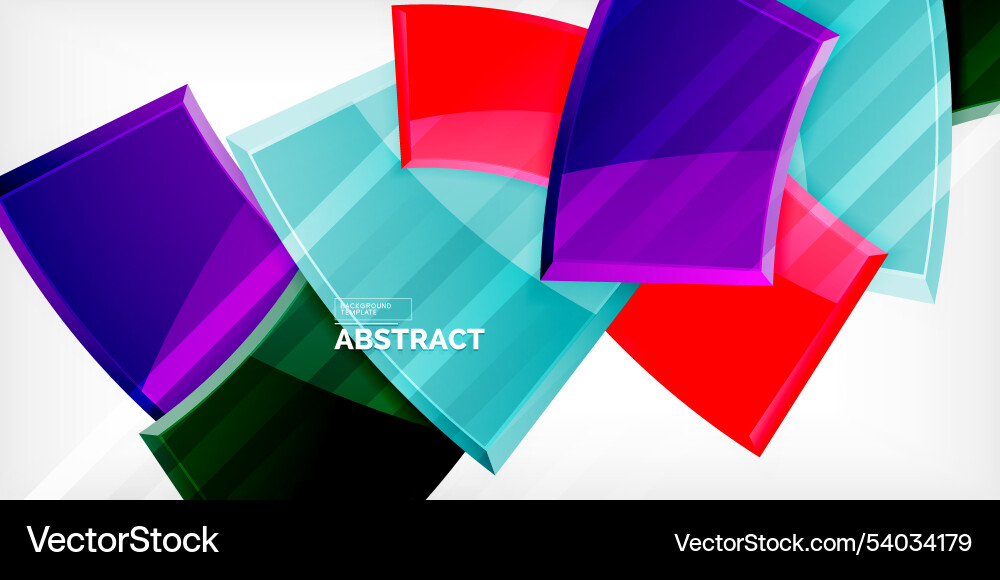 Abstract color geometric shapes Royalty Free Vector Image