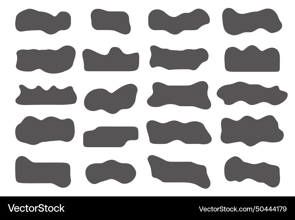 Abstract liquid shapes organic flat blobs Vector Image