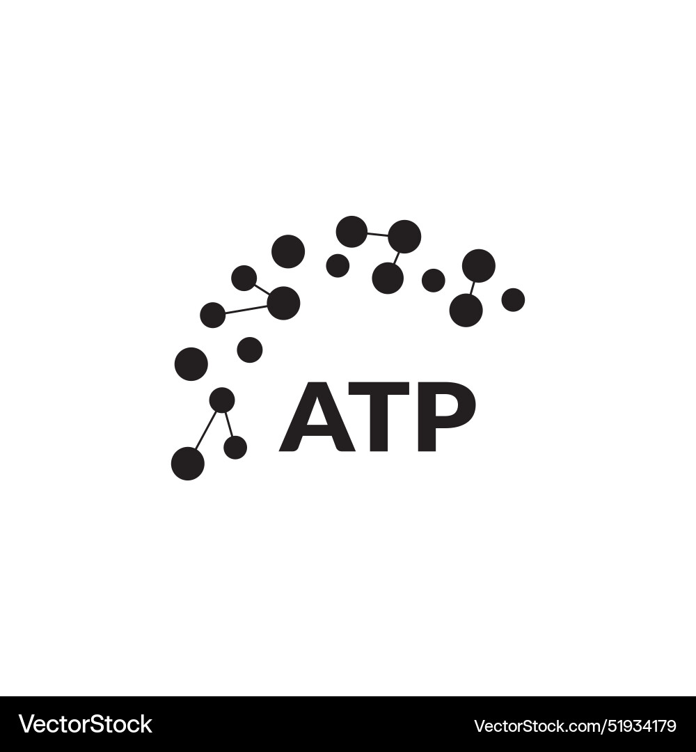 Atp letter logo design on white background Vector Image