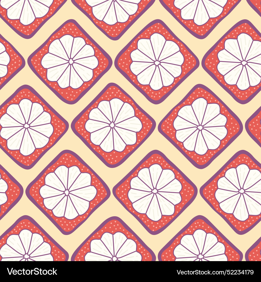 Colorful square fruit seamless pattern Royalty Free Vector