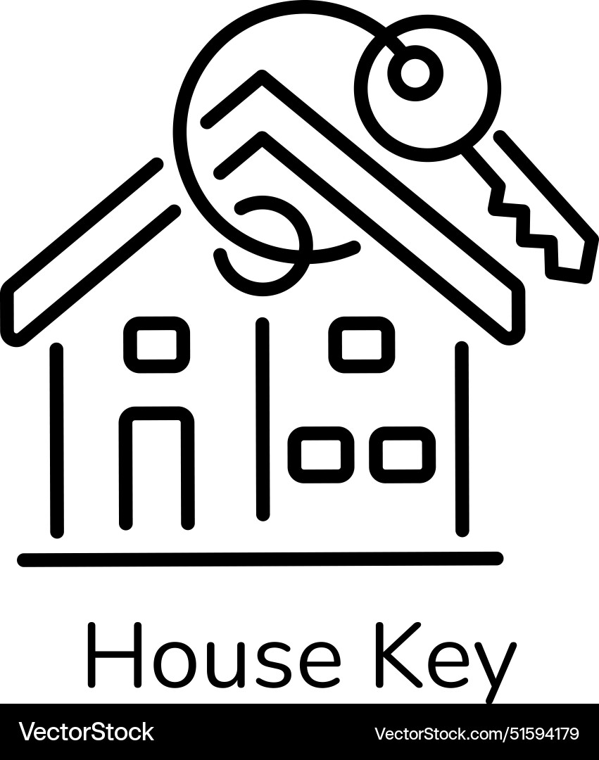 House key Royalty Free Vector Image - VectorStock