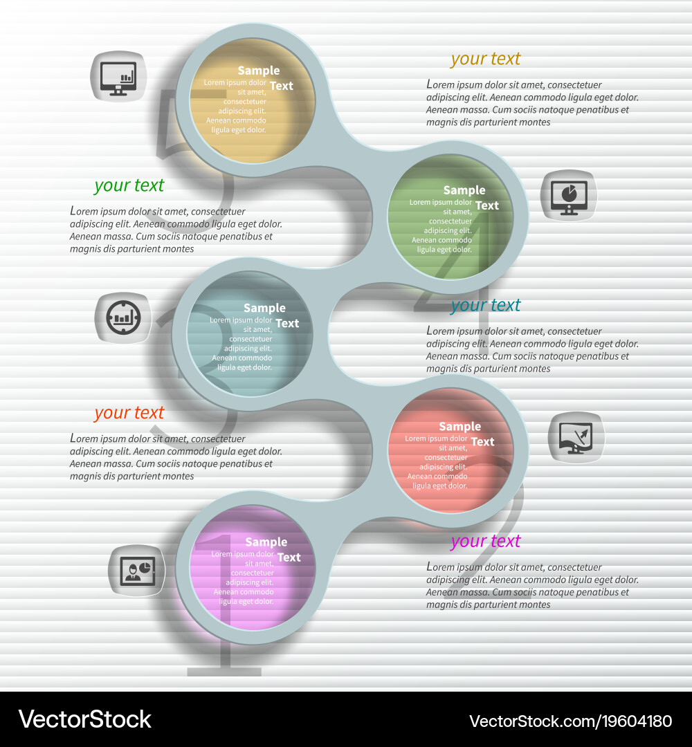Abstract 3d paper infographics Royalty Free Vector Image
