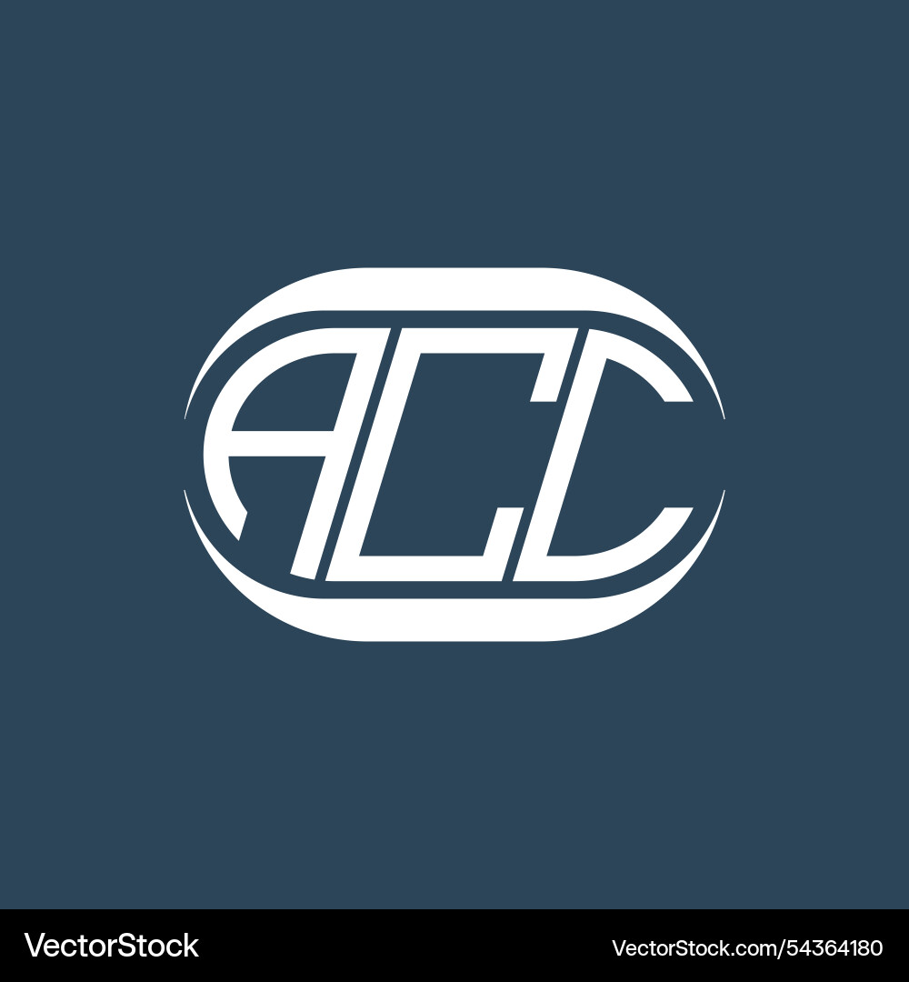 Acc abstract monogram logo design Royalty Free Vector Image