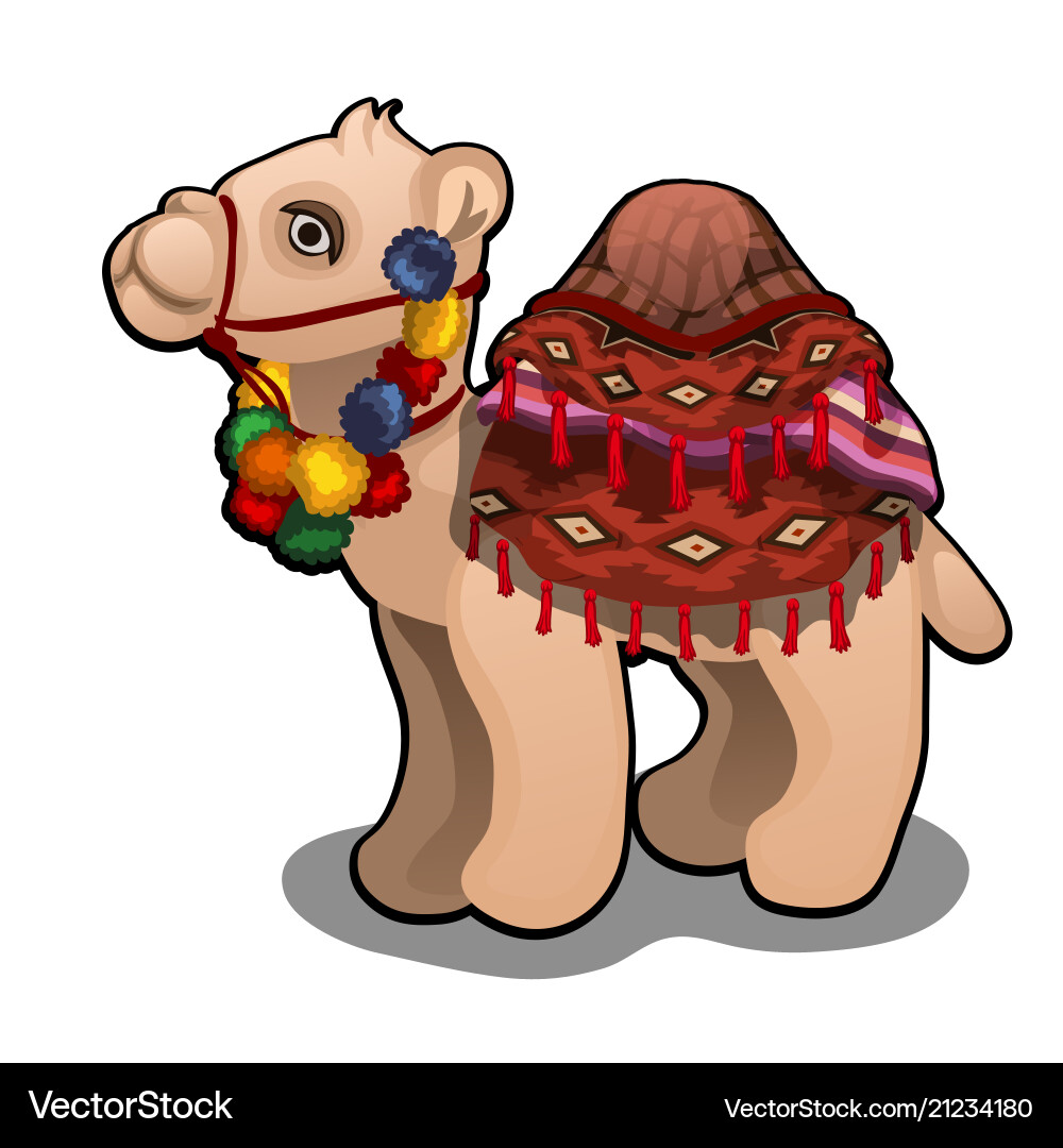Cartoon camel isolated on a white background Vector Image