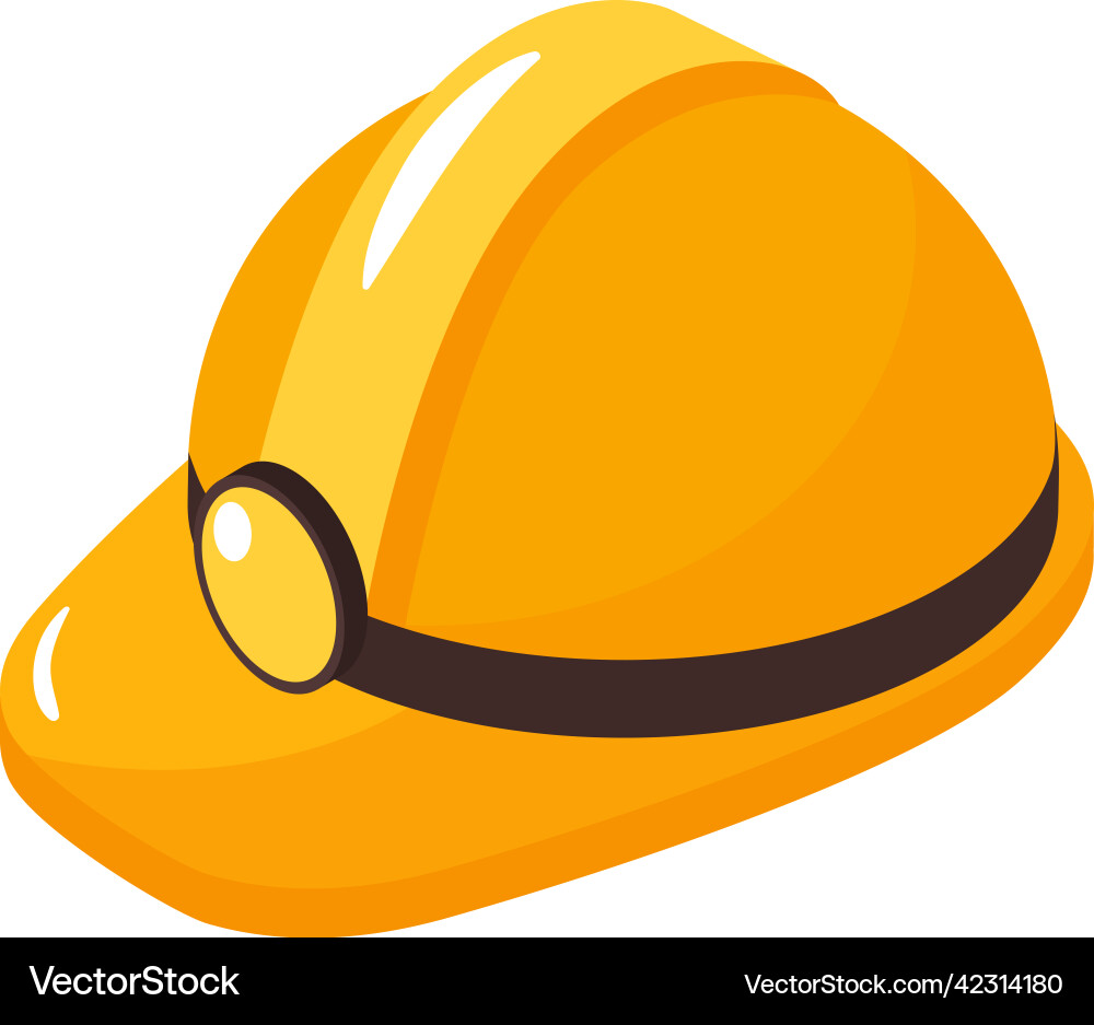 Geologist helmet icon Royalty Free Vector Image
