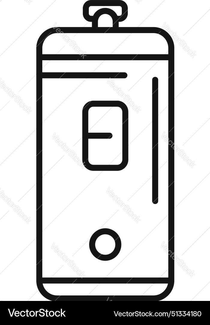Line art battery icon Royalty Free Vector Image
