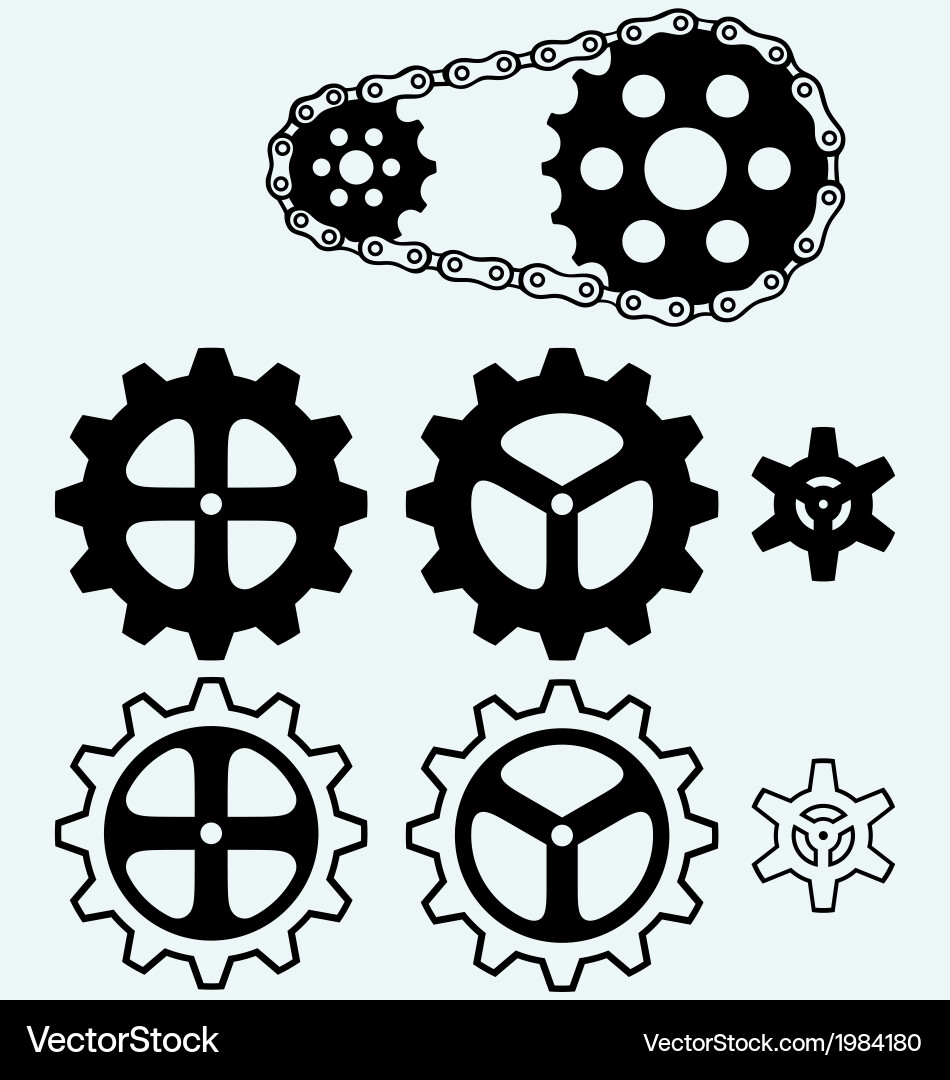 Mechanical Components & Gears Royalty Free Vector Image