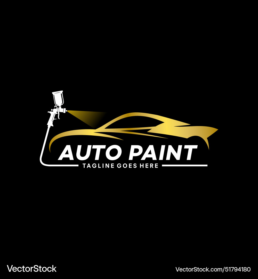 Paint car logo design Royalty Free Vector Image