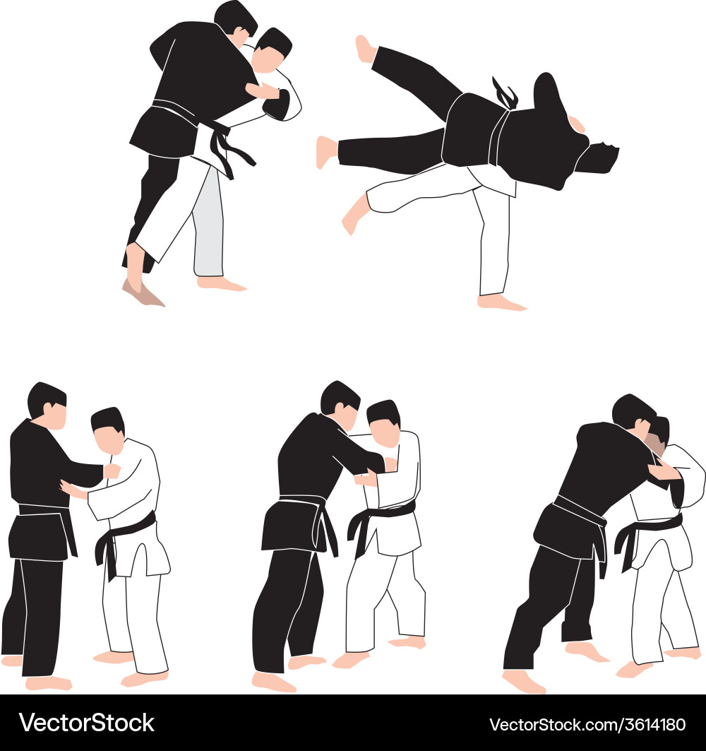 People judo Royalty Free Vector Image - VectorStock