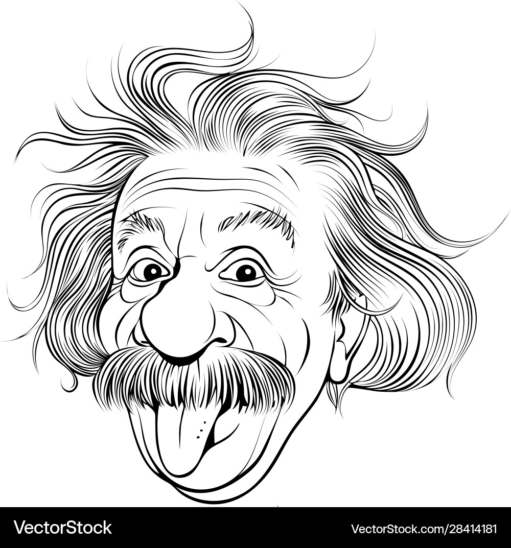 Albert einstein portrait Royalty Free Vector Image