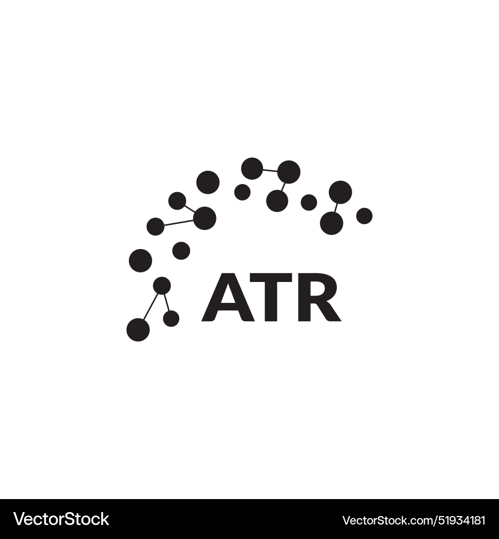 Atr letter logo design on white background Vector Image