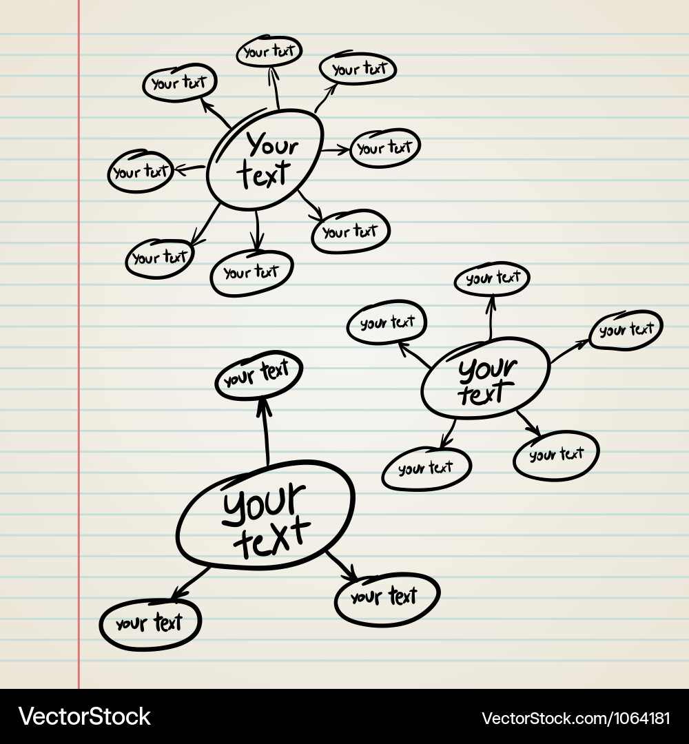 Blank hierarchy diagram Royalty Free Vector Image