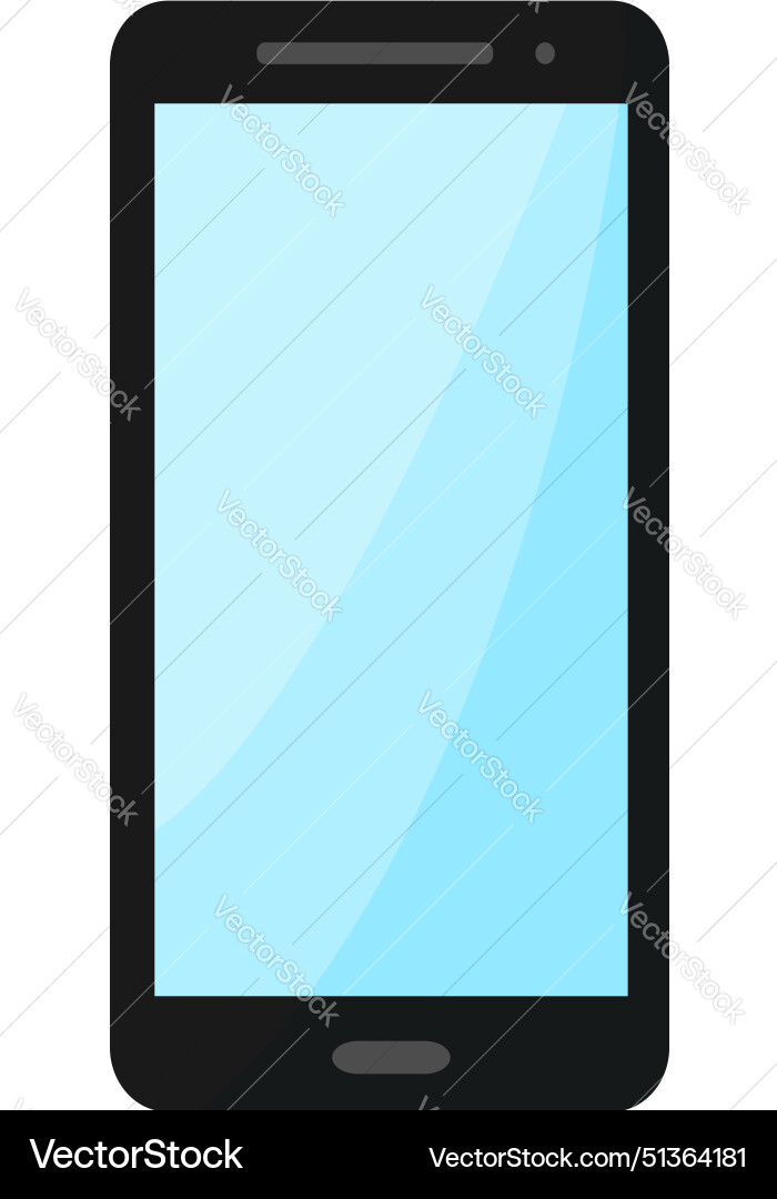 Flat design graphic of a modern touchscreen Vector Image