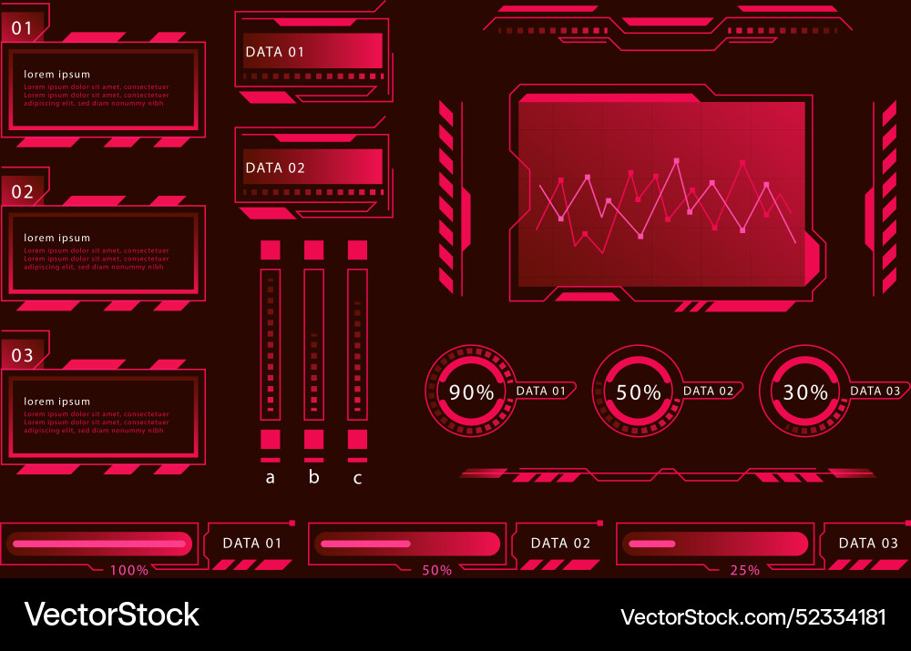 Futuristic infographic concept Royalty Free Vector Image