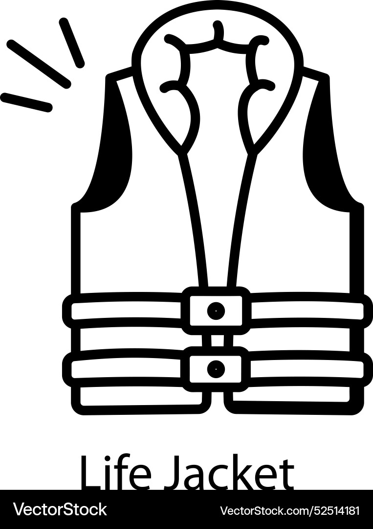 Life jacket Royalty Free Vector Image - VectorStock