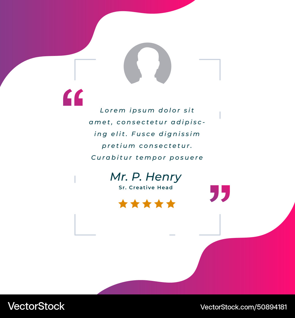 Social media post content remark template Vector Image