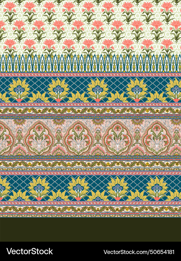 Textile digital design fabric print wallpaper Vector Image