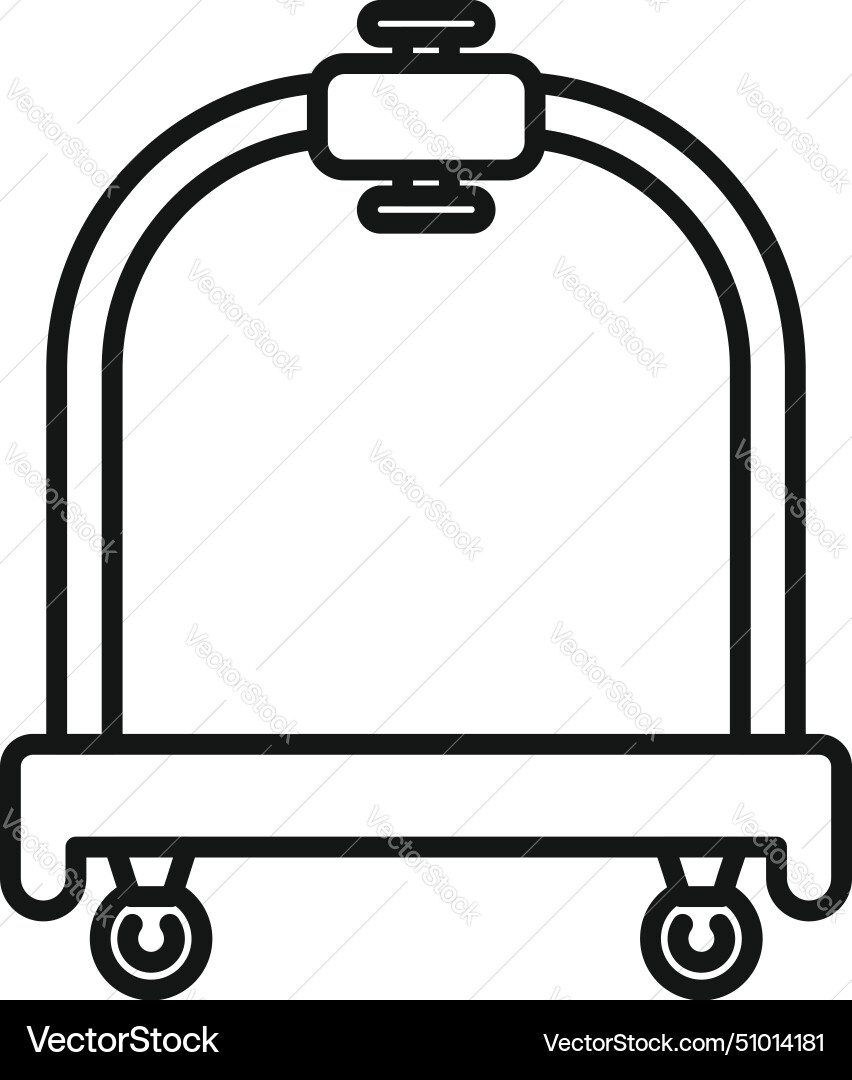 Tour design perfect trolley icon outline Vector Image