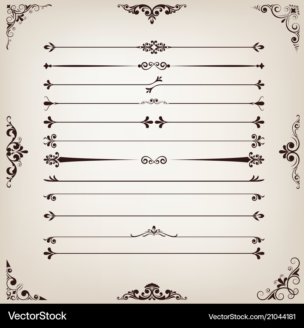 Vintage line Royalty Free Vector Image - VectorStock