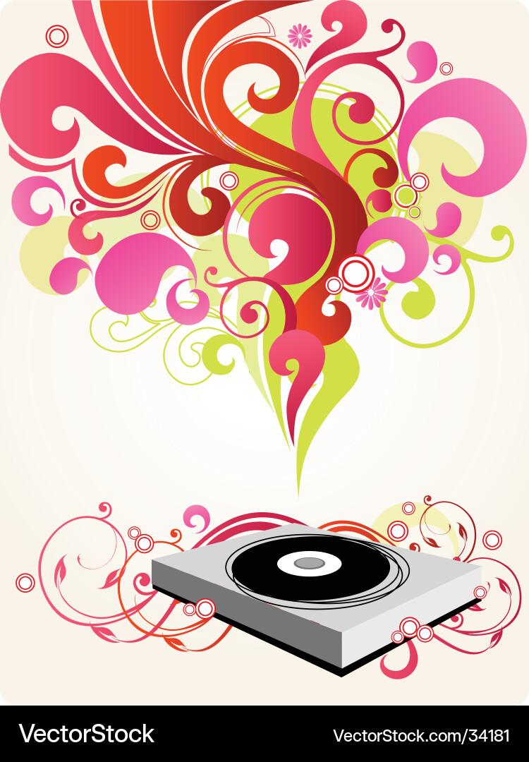 Vinyl Music Mixer Royalty Free Vector Image - VectorStock