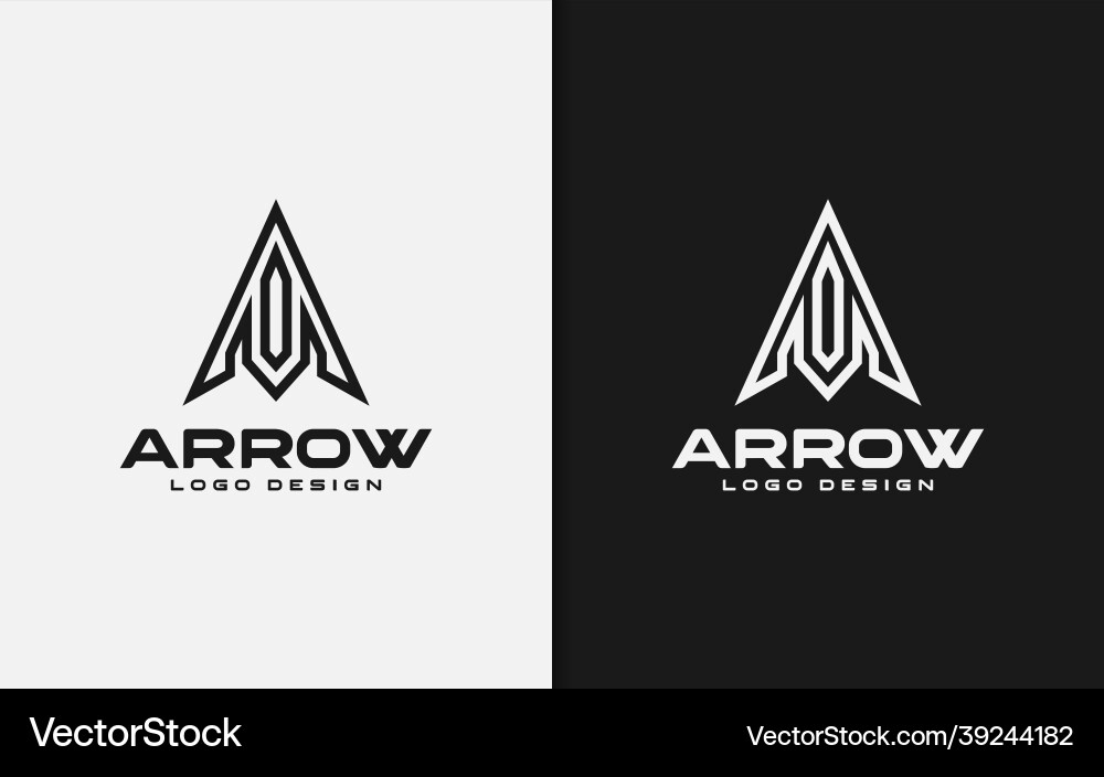 Abstract initial letter a with modern arrowhead Vector Image