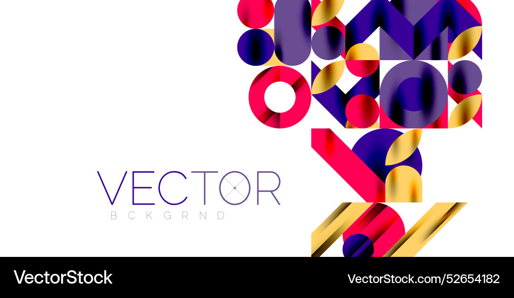 Colorful simple dynamic geometric forms circles Vector Image