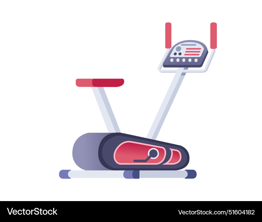 Exercise bike with control panel and display Vector Image
