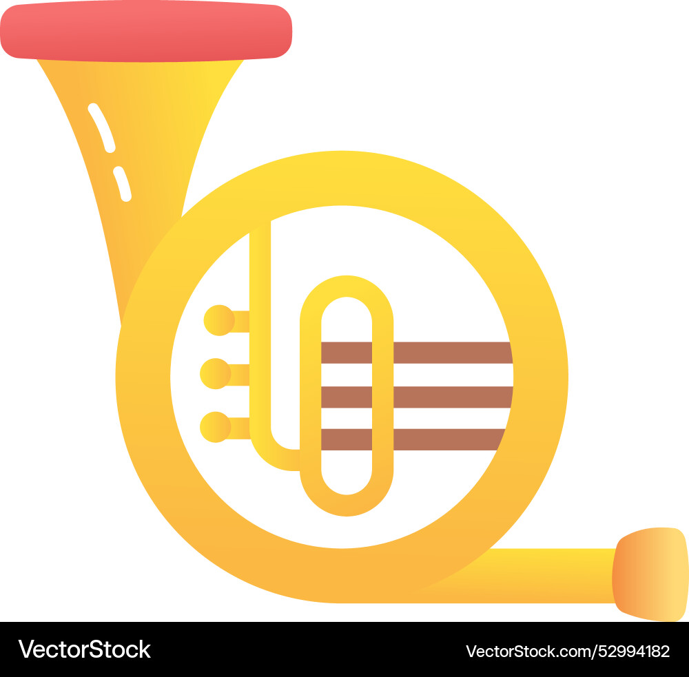French horn Royalty Free Vector Image - VectorStock