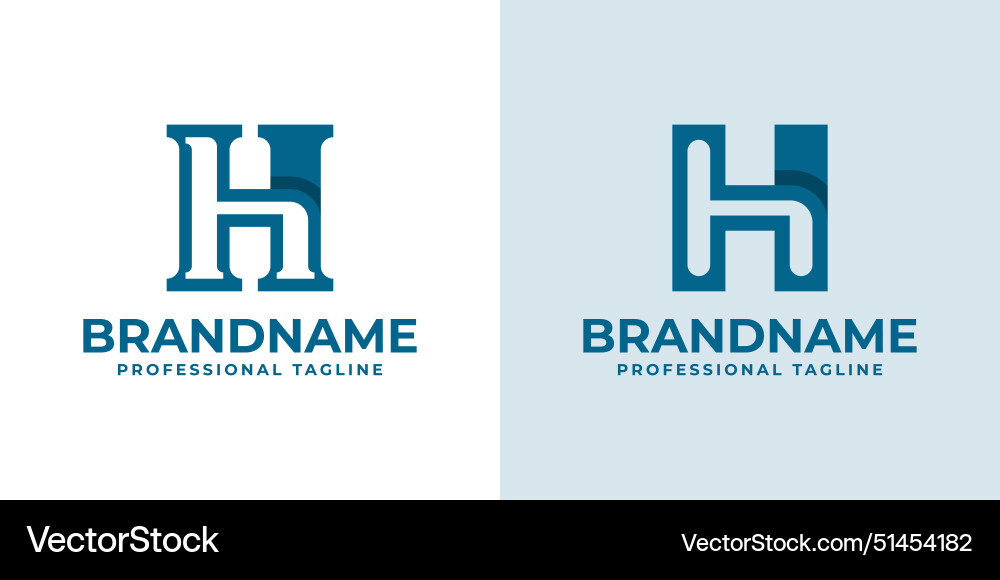 Letters hh monogram logo suitable for any Vector Image